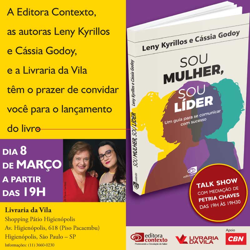 Lançamento – Sou Mulher, Sou Líder - Blog da Editora Contexto